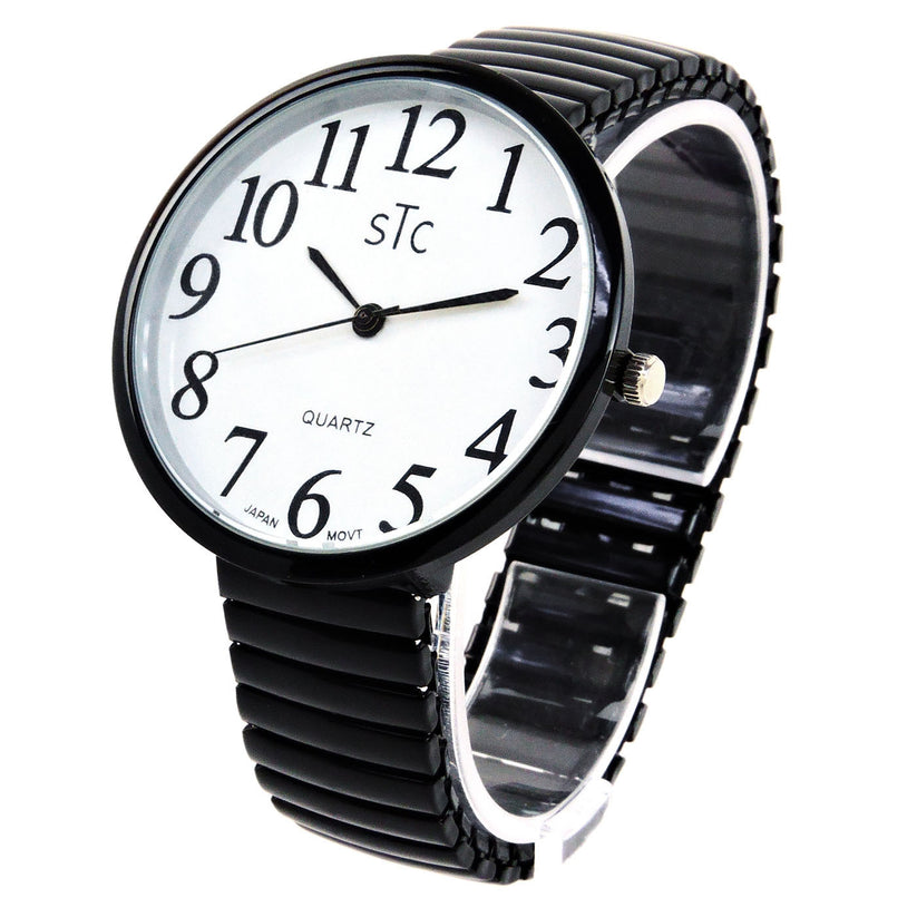 STC Super Large Face Easy to Read Stretch Band Watch NIB – ShowTime ...